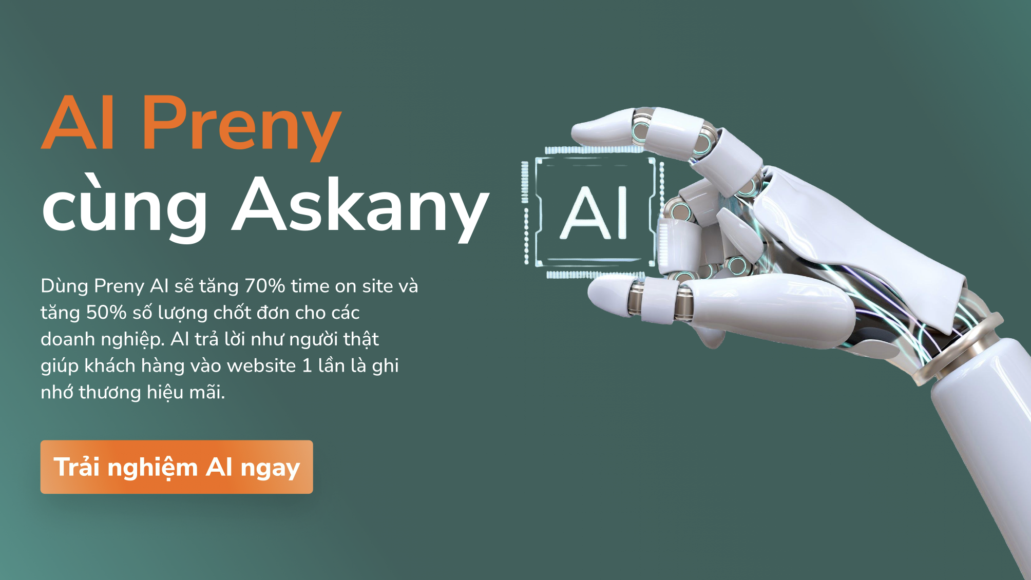 Ứng dụng AI chatbot Preny trong Sales tăng 50% doanh thu